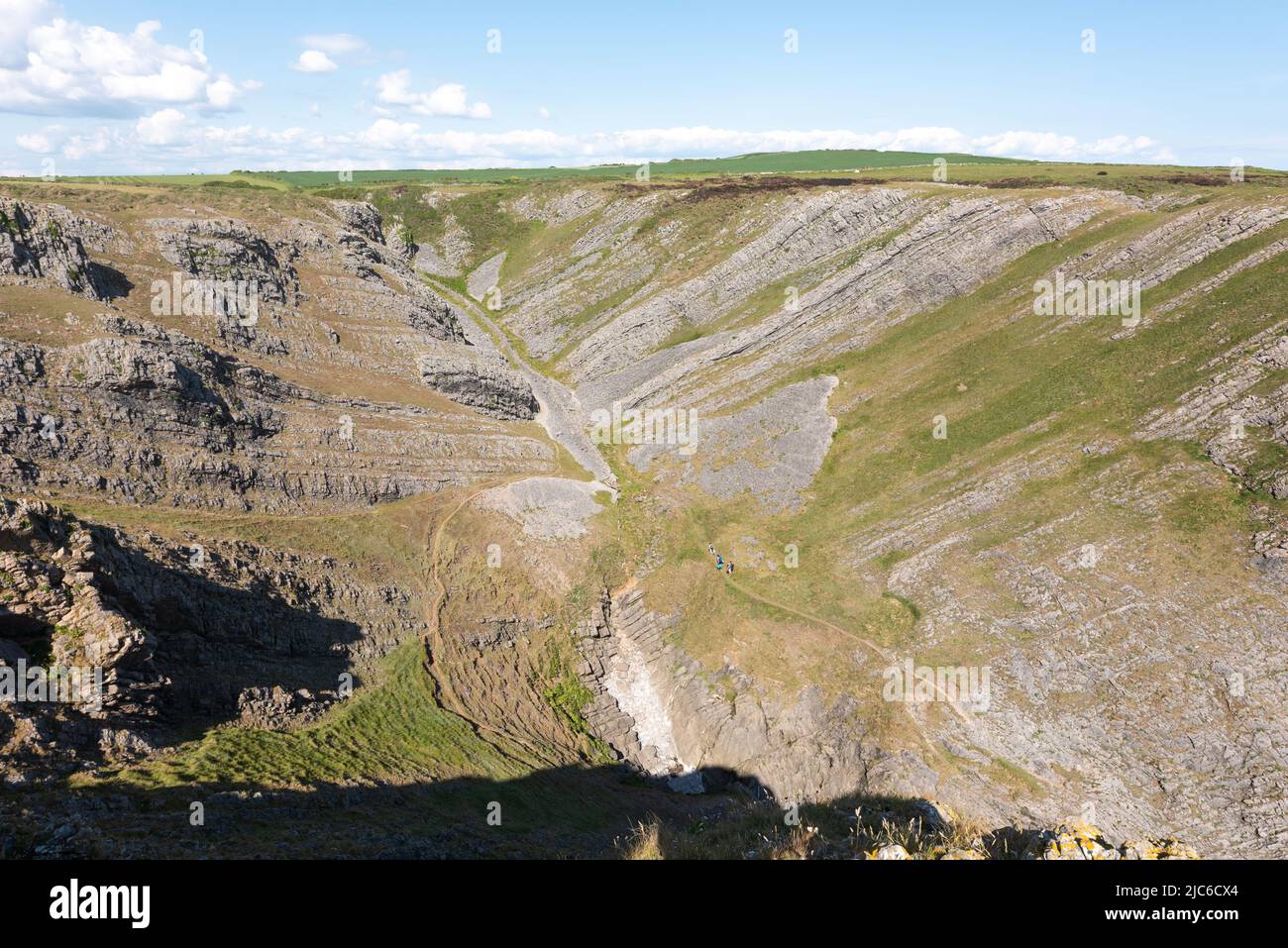 Foxhole Slade, South Gower Cliffs, Wales, UK Stock Photo - Alamy