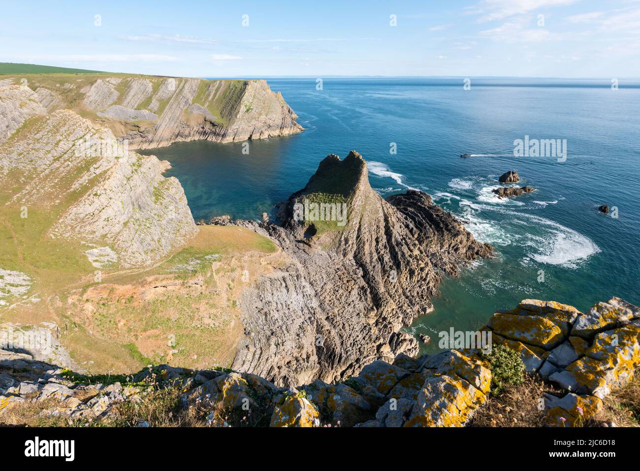 The Knave, South Gower Cliffs, Wales, UK Stock Photo - Alamy