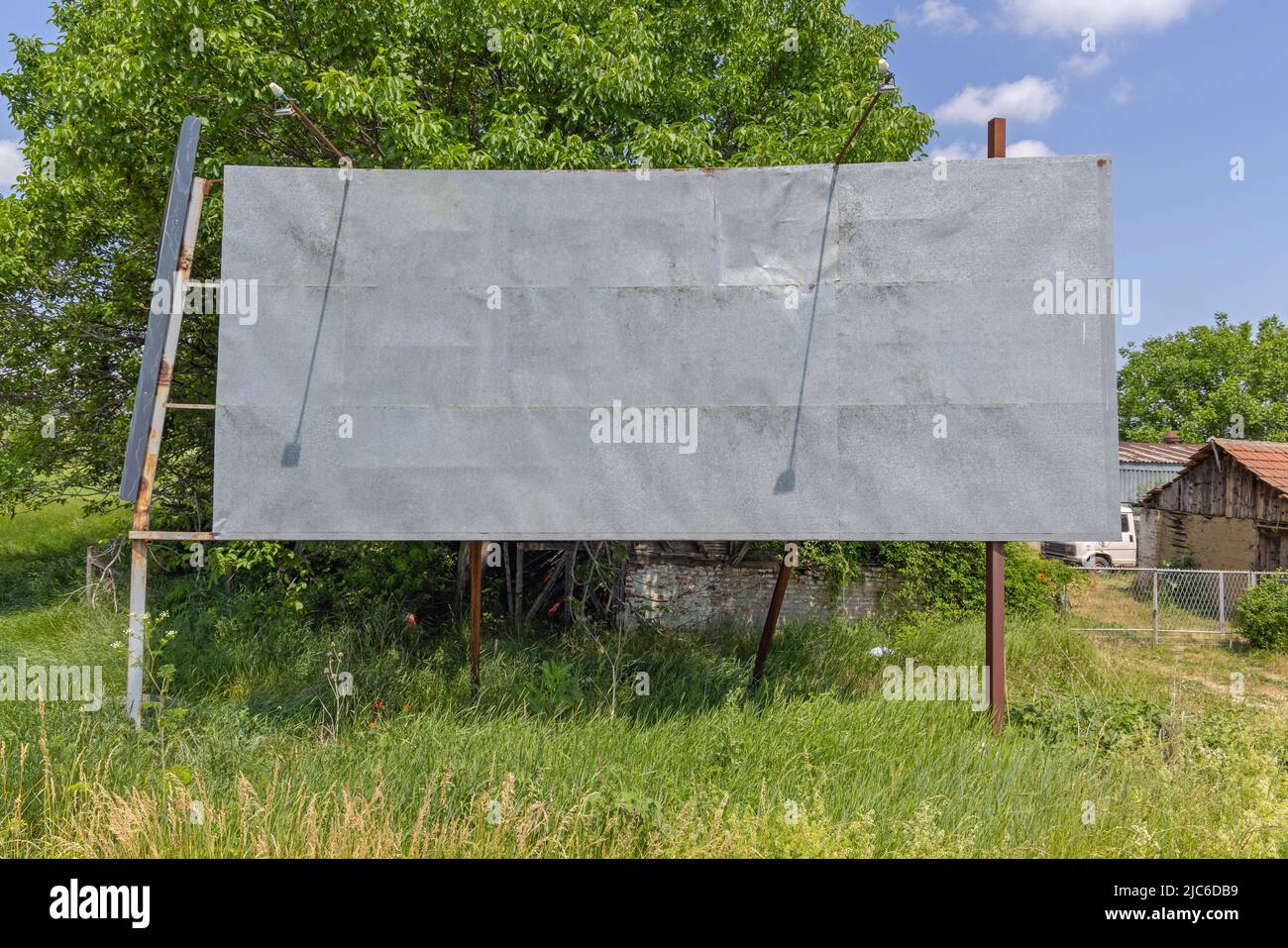 Big Empty Metal Billboard Advertisement Structure Sunny Day Stock Photo ...
