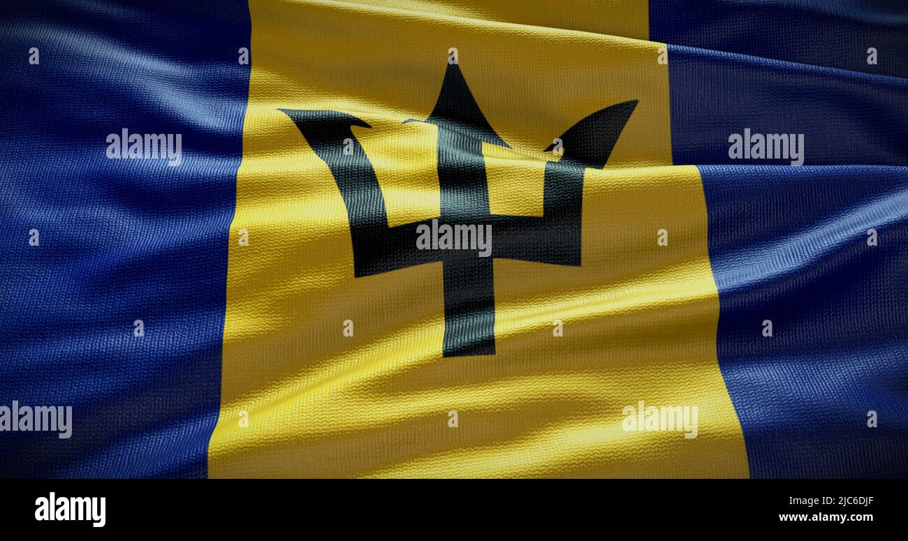 Barbados national flag background illustration. Symbol of country Stock ...