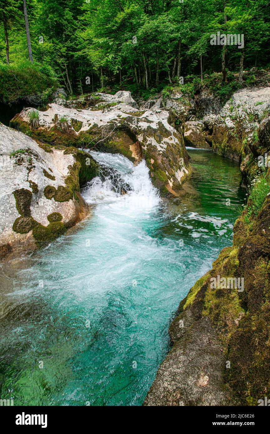 Mystic wilderness and breathtaking beauty of nature in Triglav National Park, Julian Alps ...