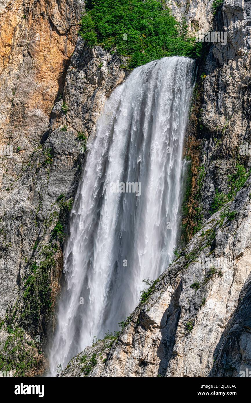 Waterfall Boka in Triglav National Park, Slovenia, Bovec, Europe Stock ...