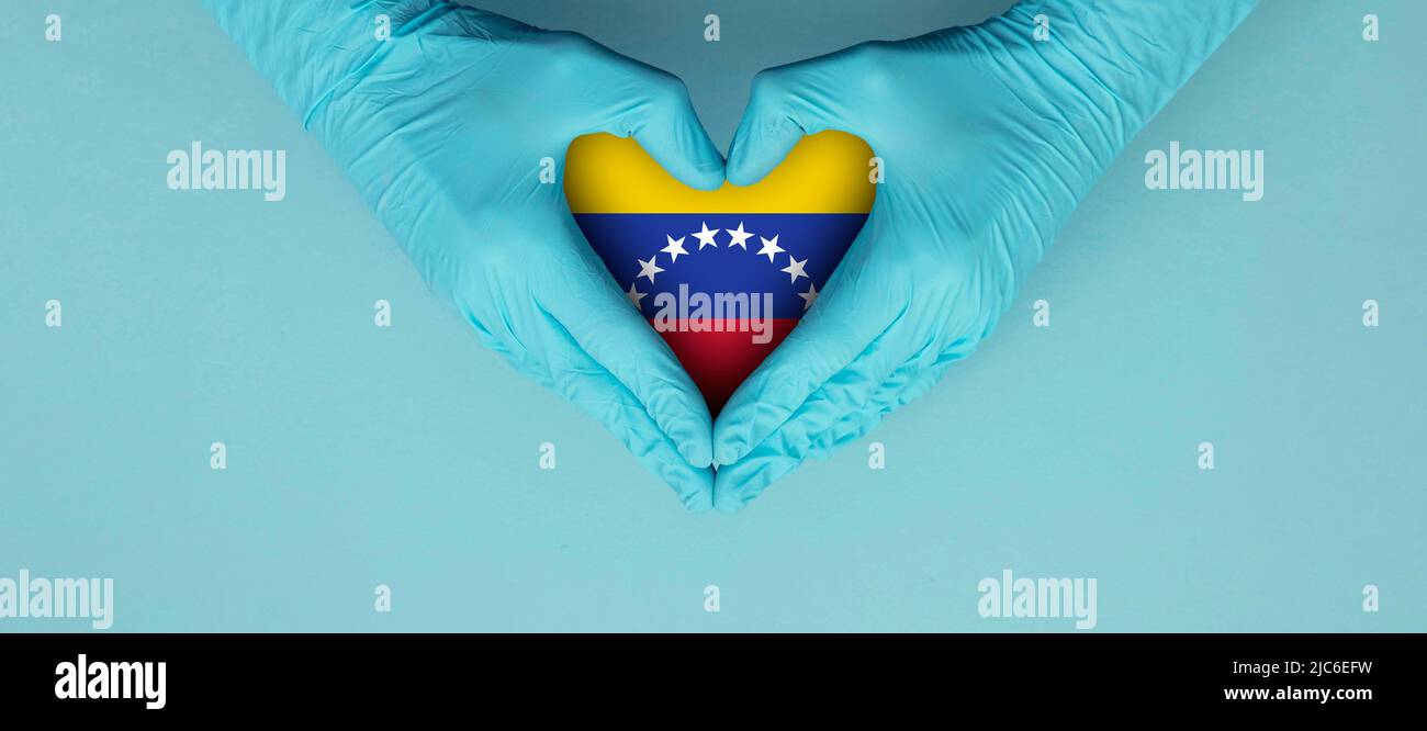 Flag venezuela hand heart symbol hi-res stock photography and images ...