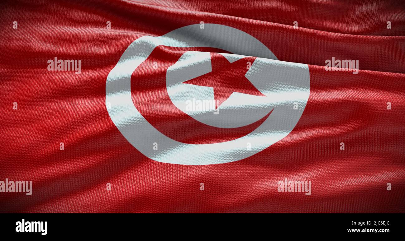 Tunisia National Flag Background Illustration Symbol Of Country Stock