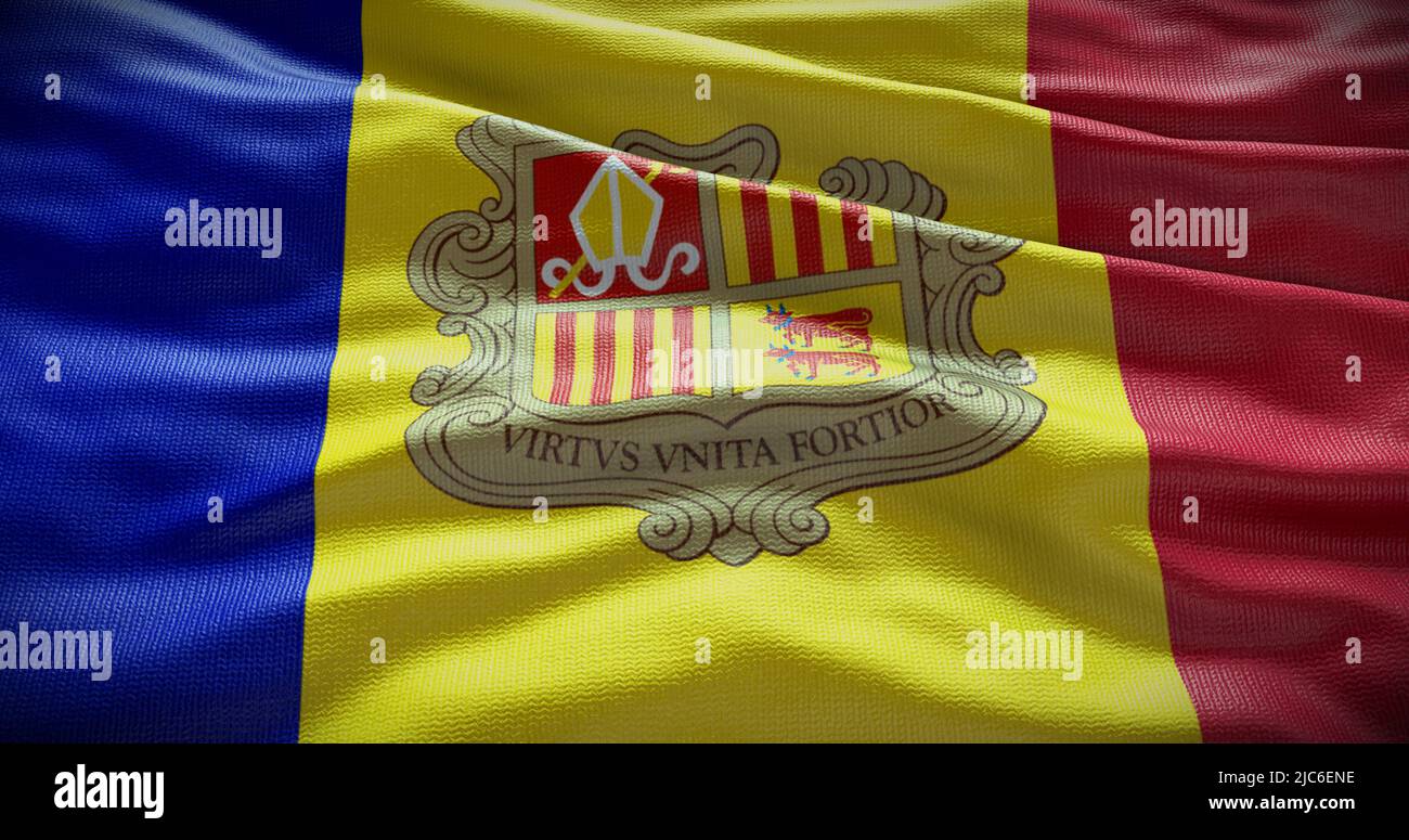 Andorra national flag background illustration. Symbol of country Stock ...