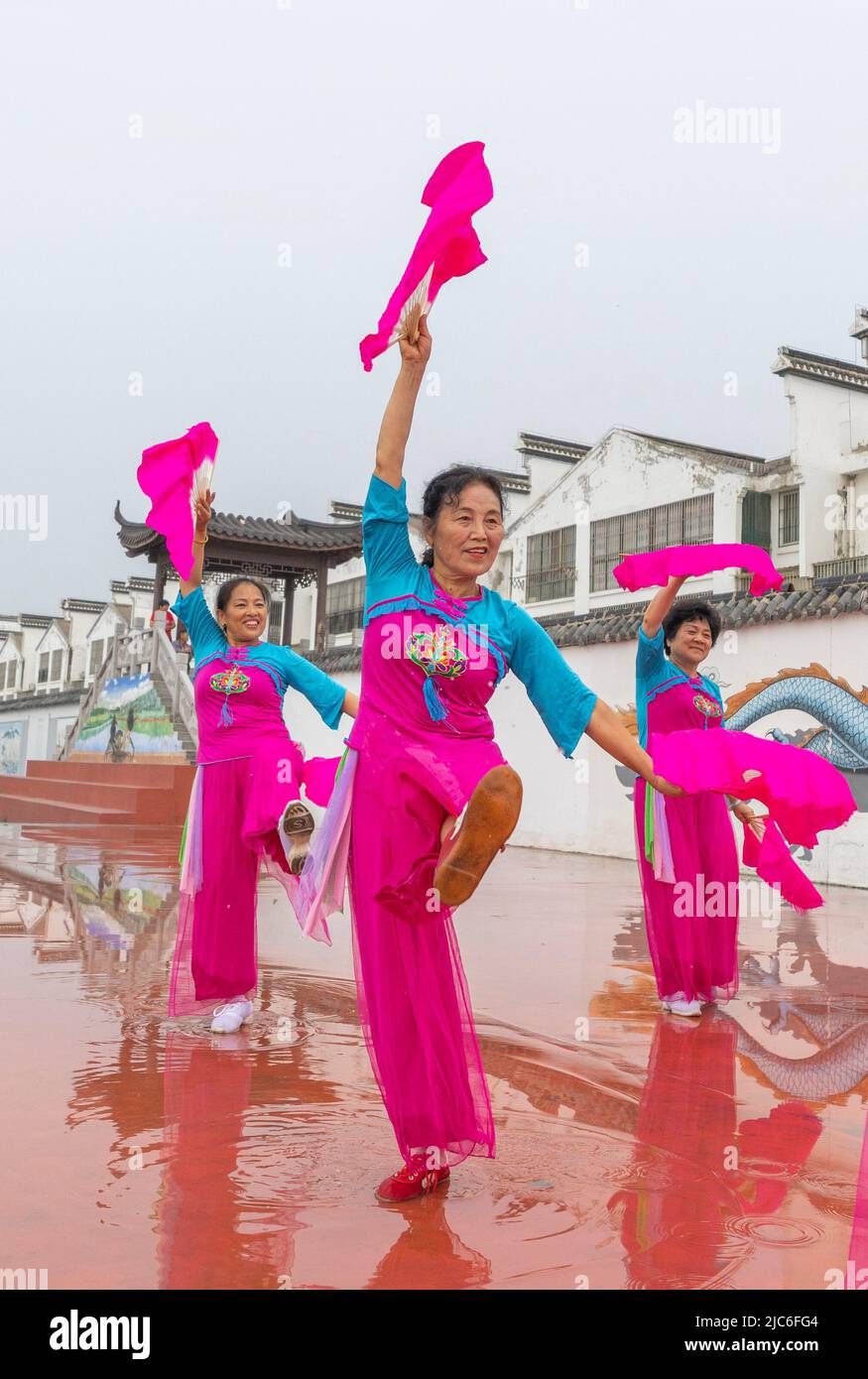SUQIAN, CHINA - JUNE 5, 2022 - More than 30 bodybuilders sing and dance ...