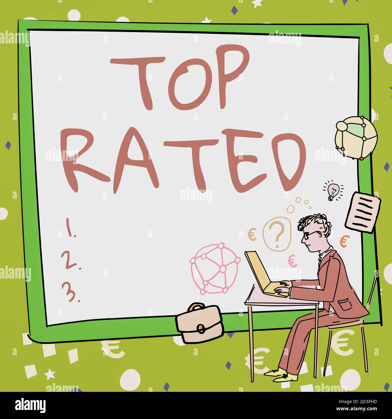 Inspiration showing sign Top Rated. Word for The high amount of a ...