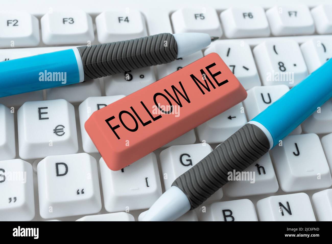 Hand writing sign Follow Me. Business overview Inviting a person or ...