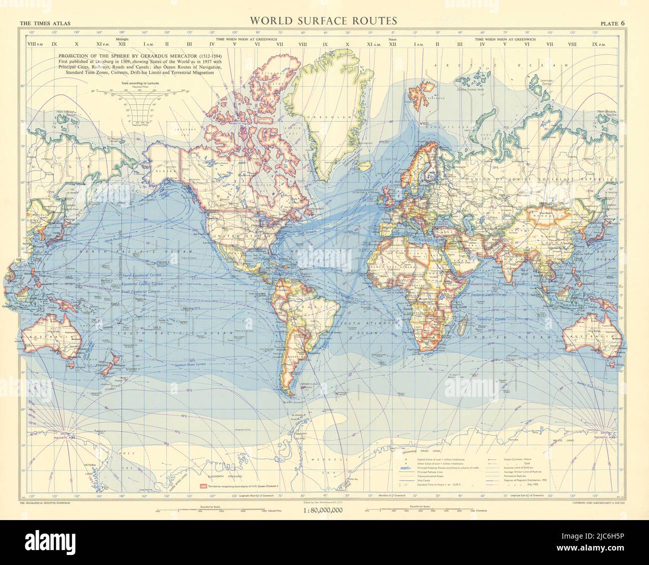 Map of world shipping routes hi-res stock photography and images - Alamy