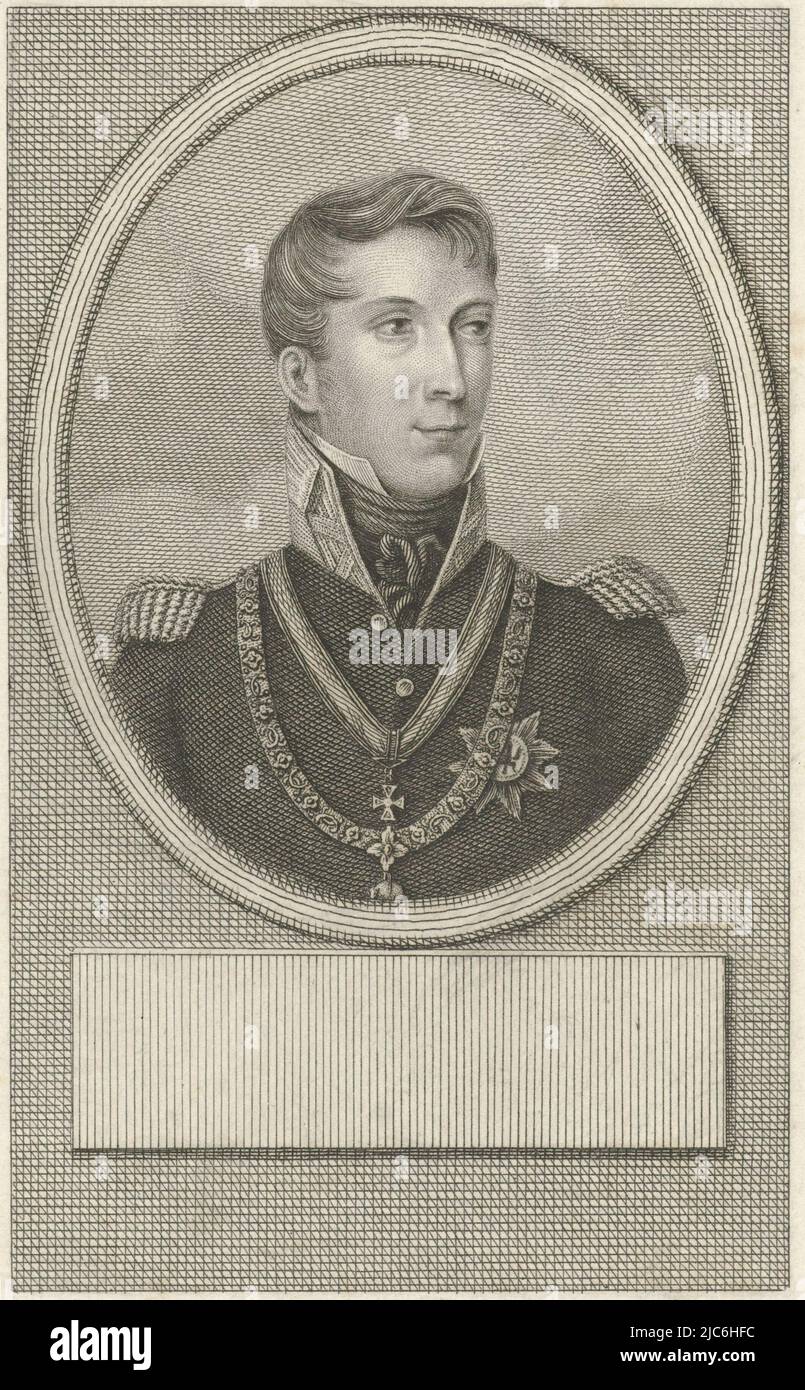 Portrait of William II, later King of the Netherlands, as Crown Prince ...