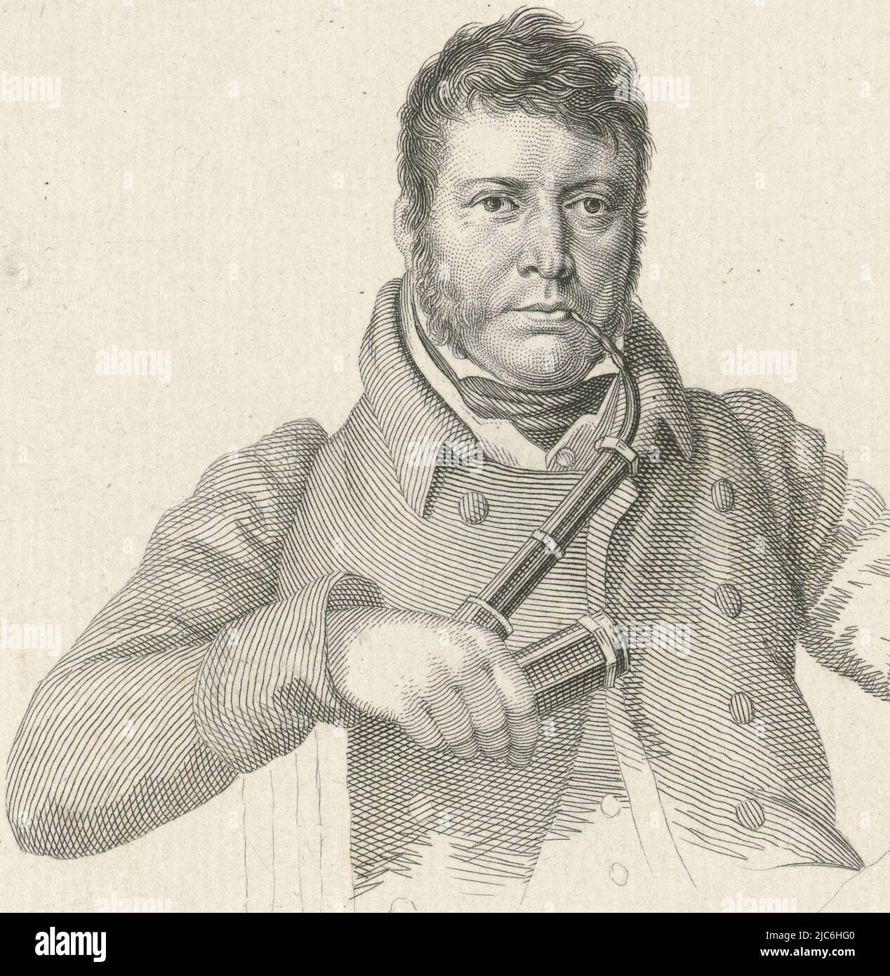 Portrait of painter Pieter Gerardus van Os with pipe, Portrait of ...