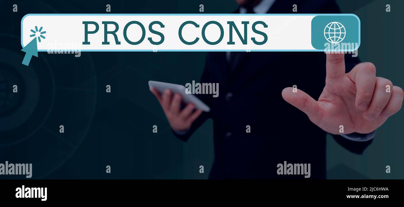 Text showing inspiration Pros Cons. Business overview The favorable and ...