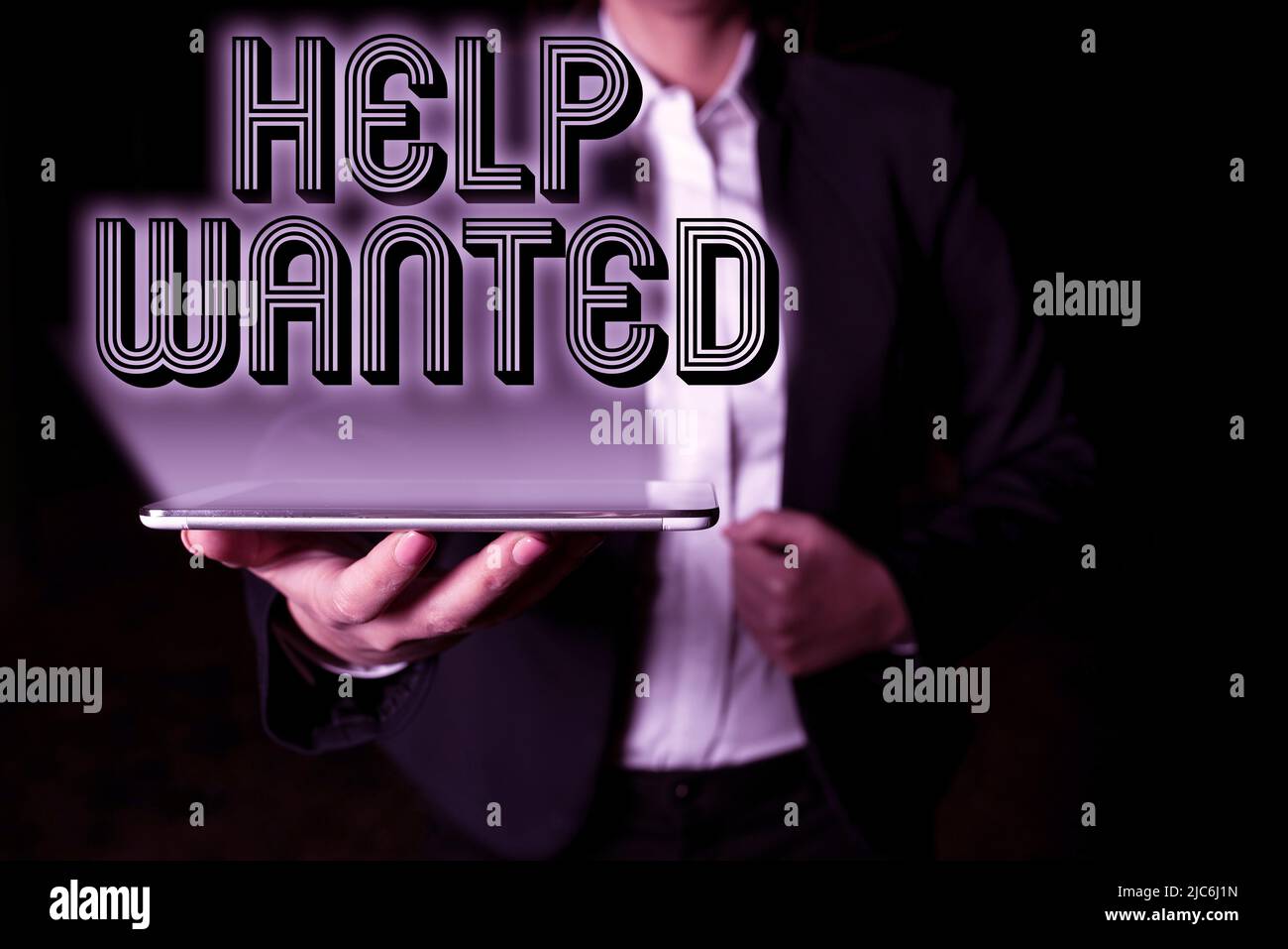 Inspiration showing sign Help Wanted. Concept meaning advertisement ...