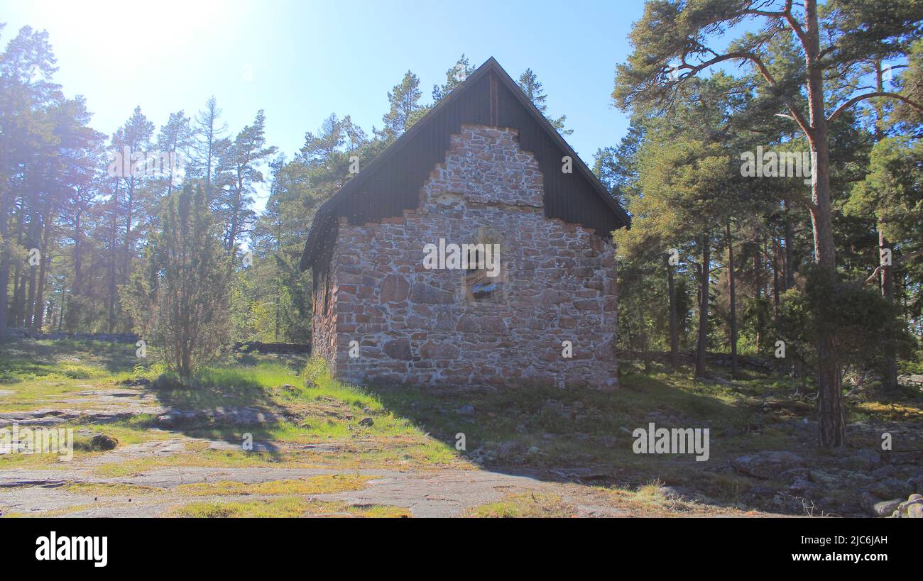 Lemböten kappeli, 1530, Lemland Stock Photo - Alamy