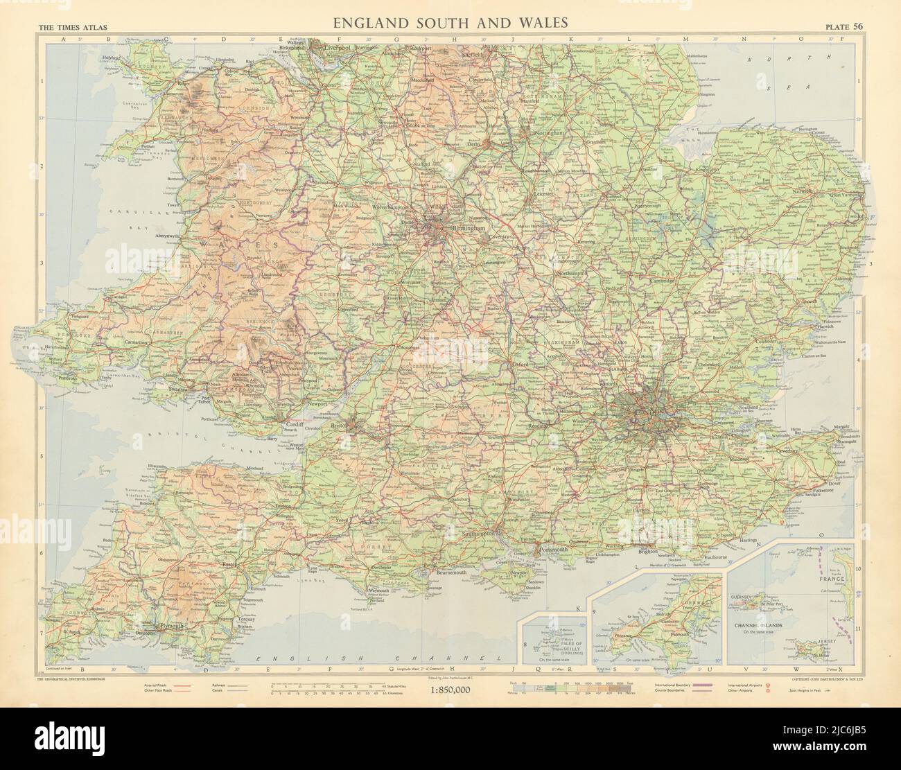 Southern England and Wales. Road network pre motorways. TIMES 1955 old ... Southern England and Wales. Road network pre motorways. TIMES 1955 old ...