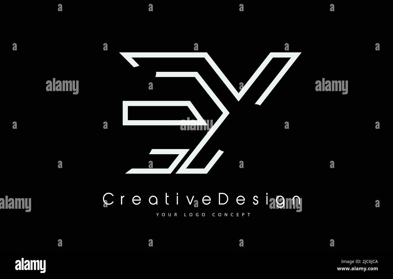 EY E Y Letter Logo Design in White Colors. Creative Modern Letters ...