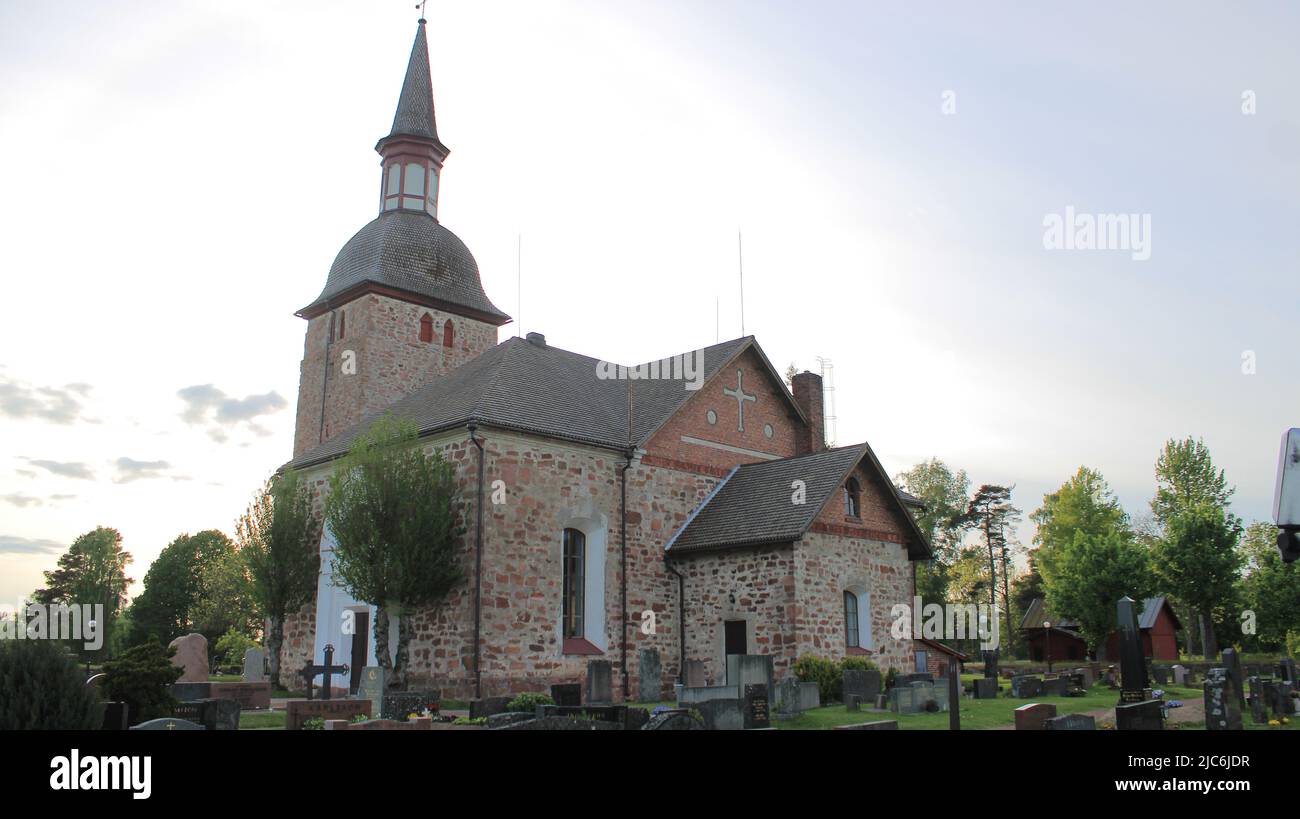 Jomala kyrka, 1285, Åland Stock Photo - Alamy