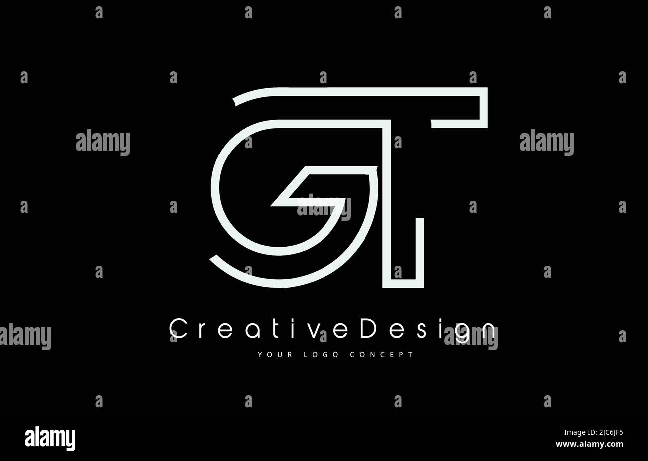 Gt letters Stock Vector Images - Alamy