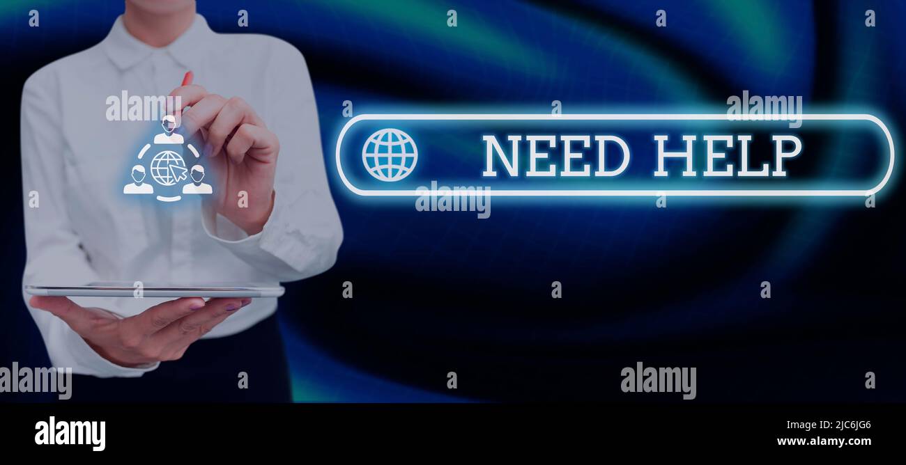 Writing displaying text Need Help. Concept meaning When someone is ...