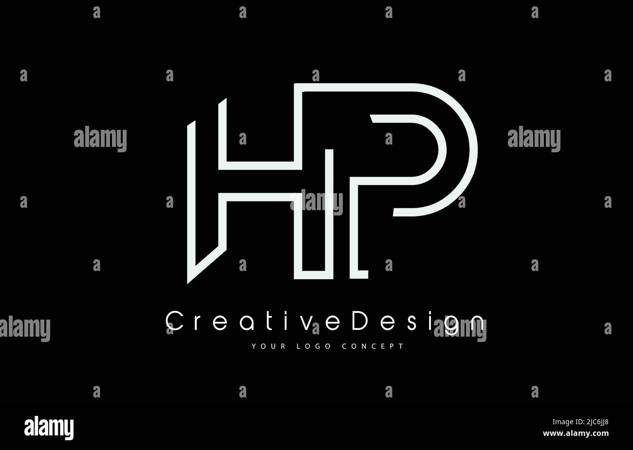Hp H P Letter Logo Design In White Colors Creative Modern Letters Vector Icon Logo Illustration