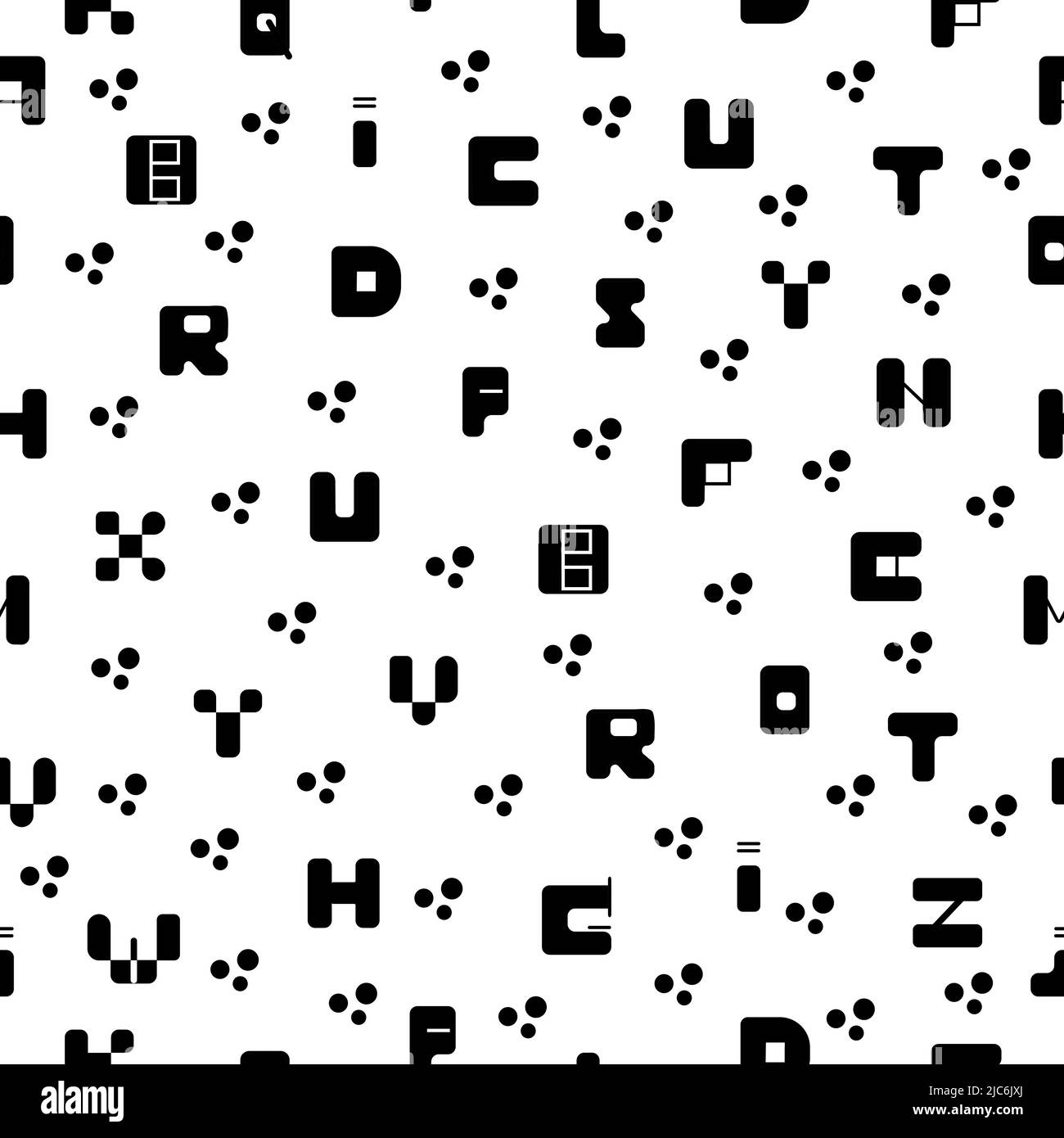 White monochrome font english Stock Vector Images - Alamy