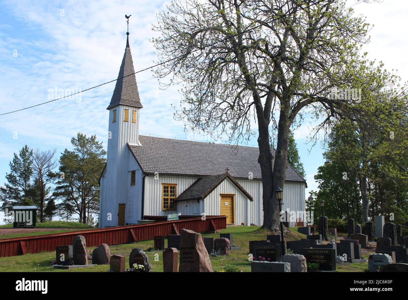 Lumparlandin kirkko, 1728, Lumparland Stock Photo - Alamy