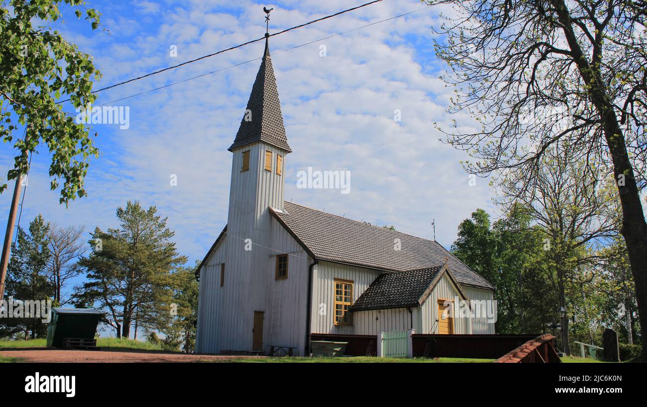 Lumparlandin kirkko, 1728, Lumparland Stock Photo - Alamy