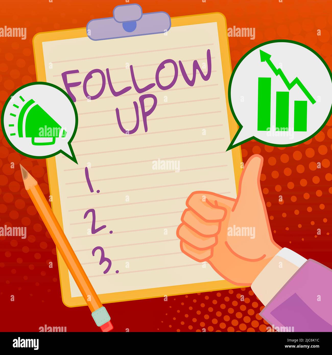 Text showing inspiration Follow Up. Conceptual photo Additional info or ...