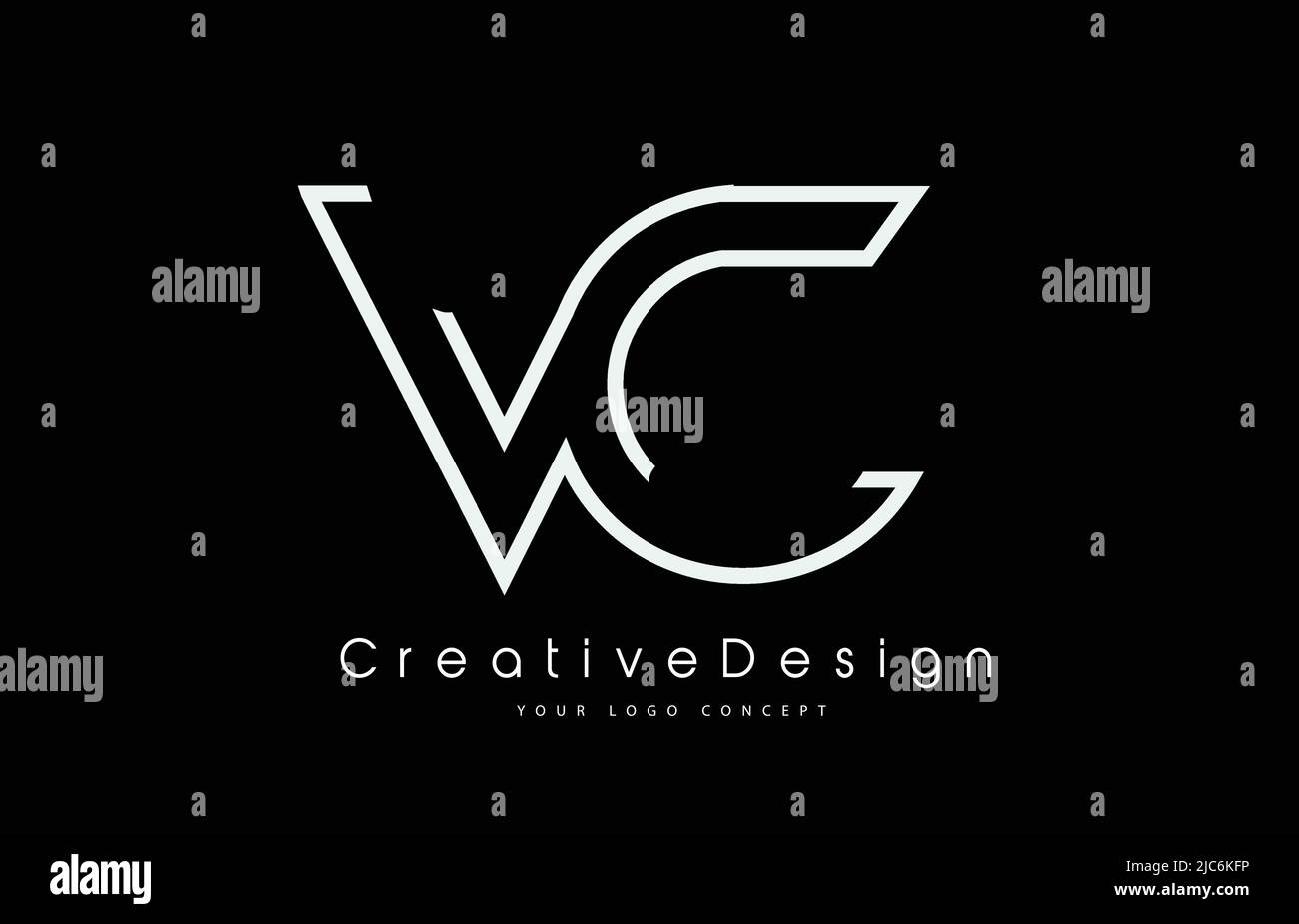 VC V C Letter Logo Design in White Colors. Creative Modern Letters ... VC V C Letter Logo Design in White Colors. Creative Modern Letters ...