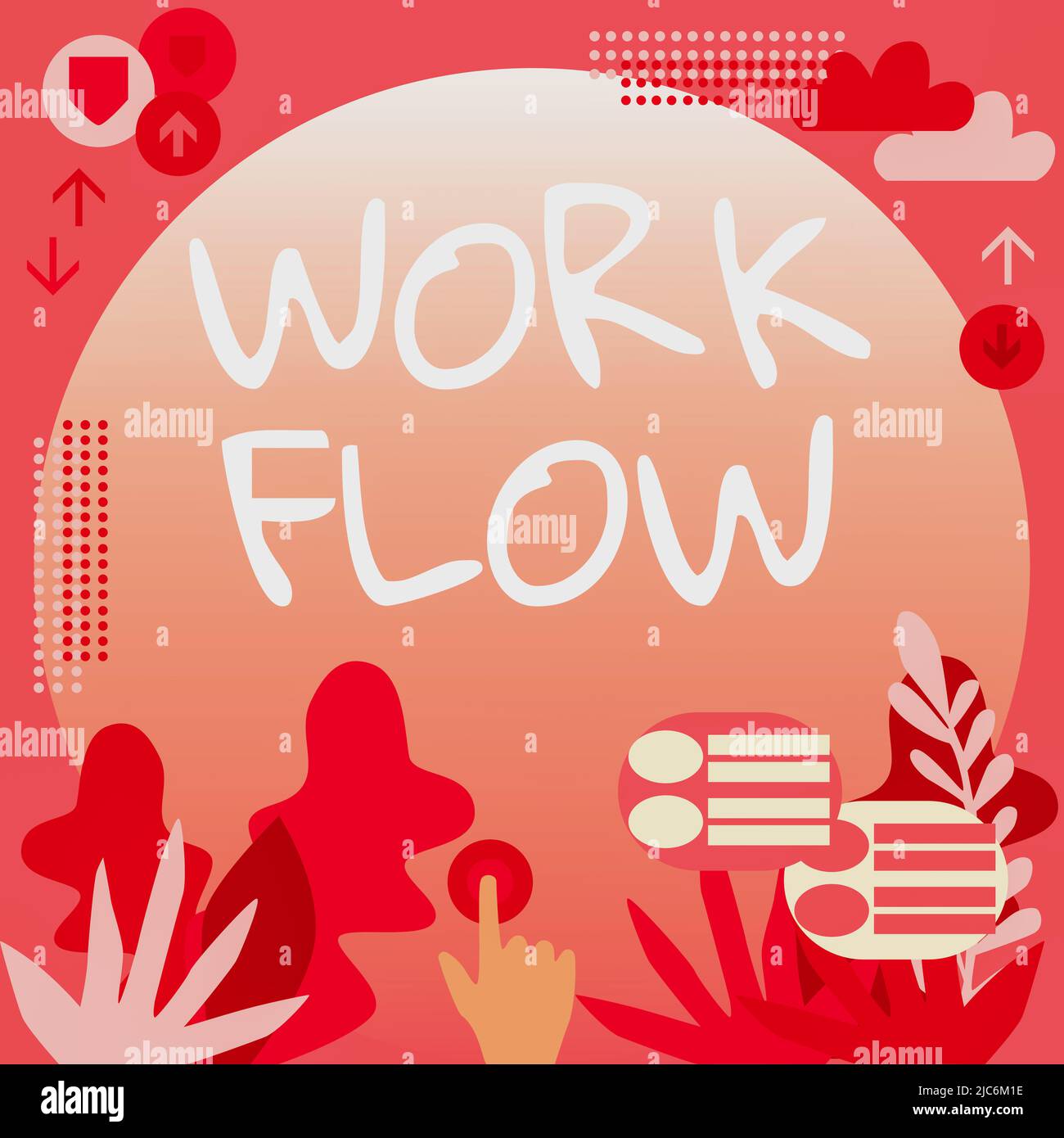 Inspiration showing sign Work Flow. Business approach Continuity of a certain task to and from ...