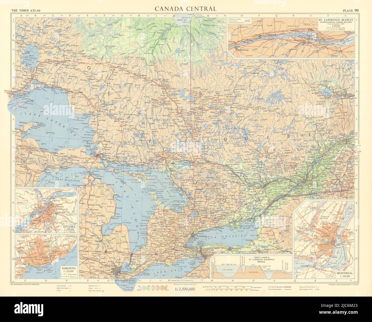 Great lakes waterway map hi-res stock photography and images - Alamy