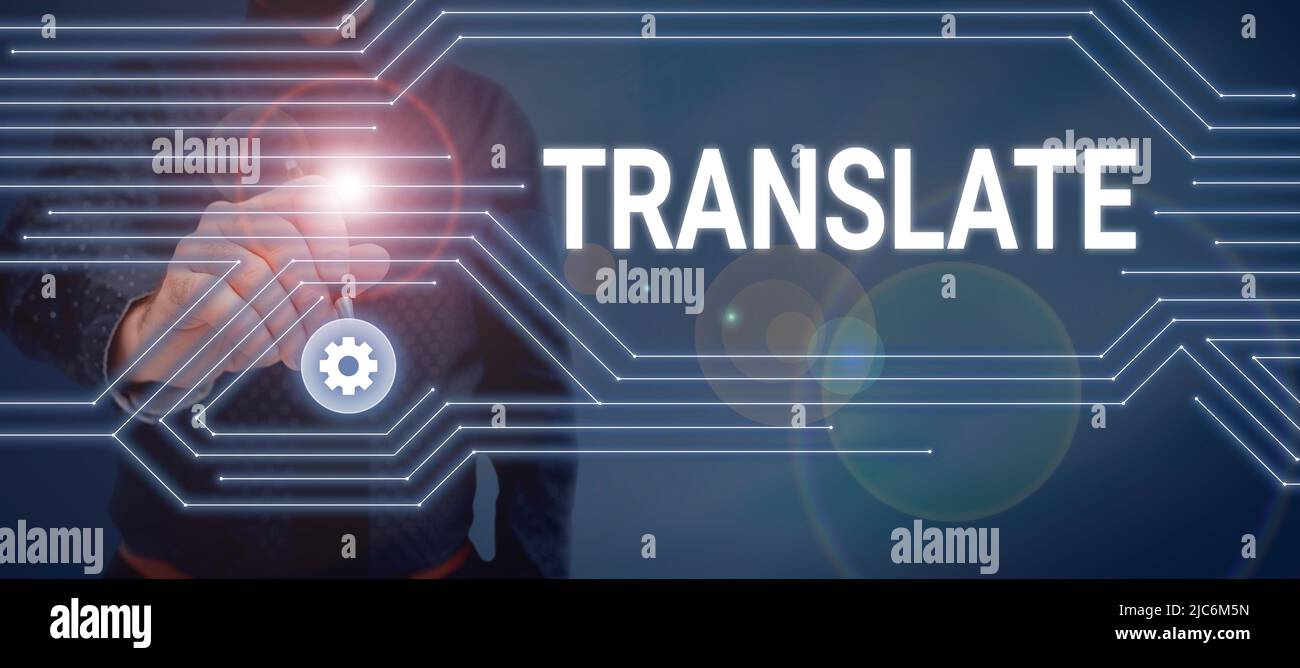 Text caption presenting Translate. Word Written on Another word with ...