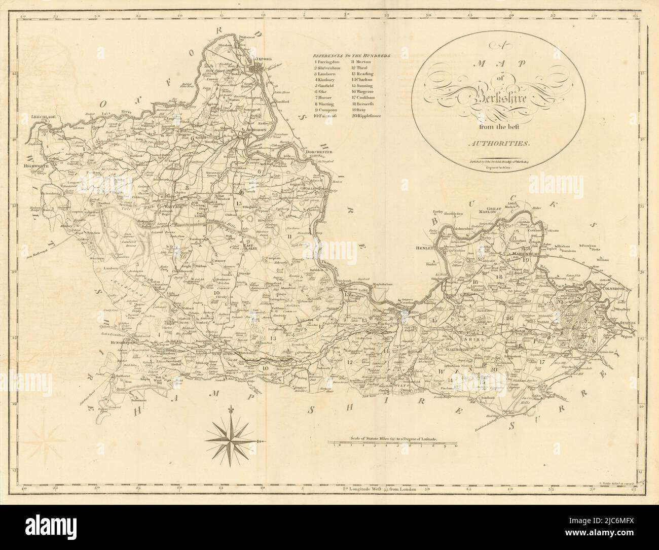 "A map of Berkshire from the best authorities". County map. CARY 1806 ...