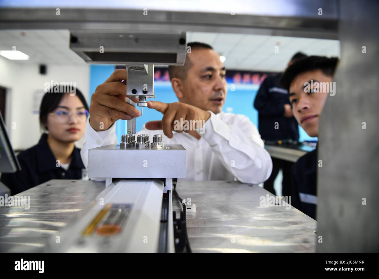 LUZHOU, CHINA - JUNE 3, 2022 - Teachers guide a team of the Luzhou ...