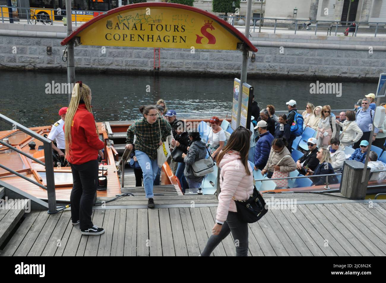 Copenhagen/Denmark/10 June 2022/Traveller ejnoy boat ride tour in ...