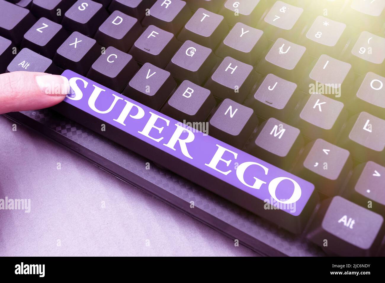 Conceptual display Super Ego. Word Written on The I or self of any ...