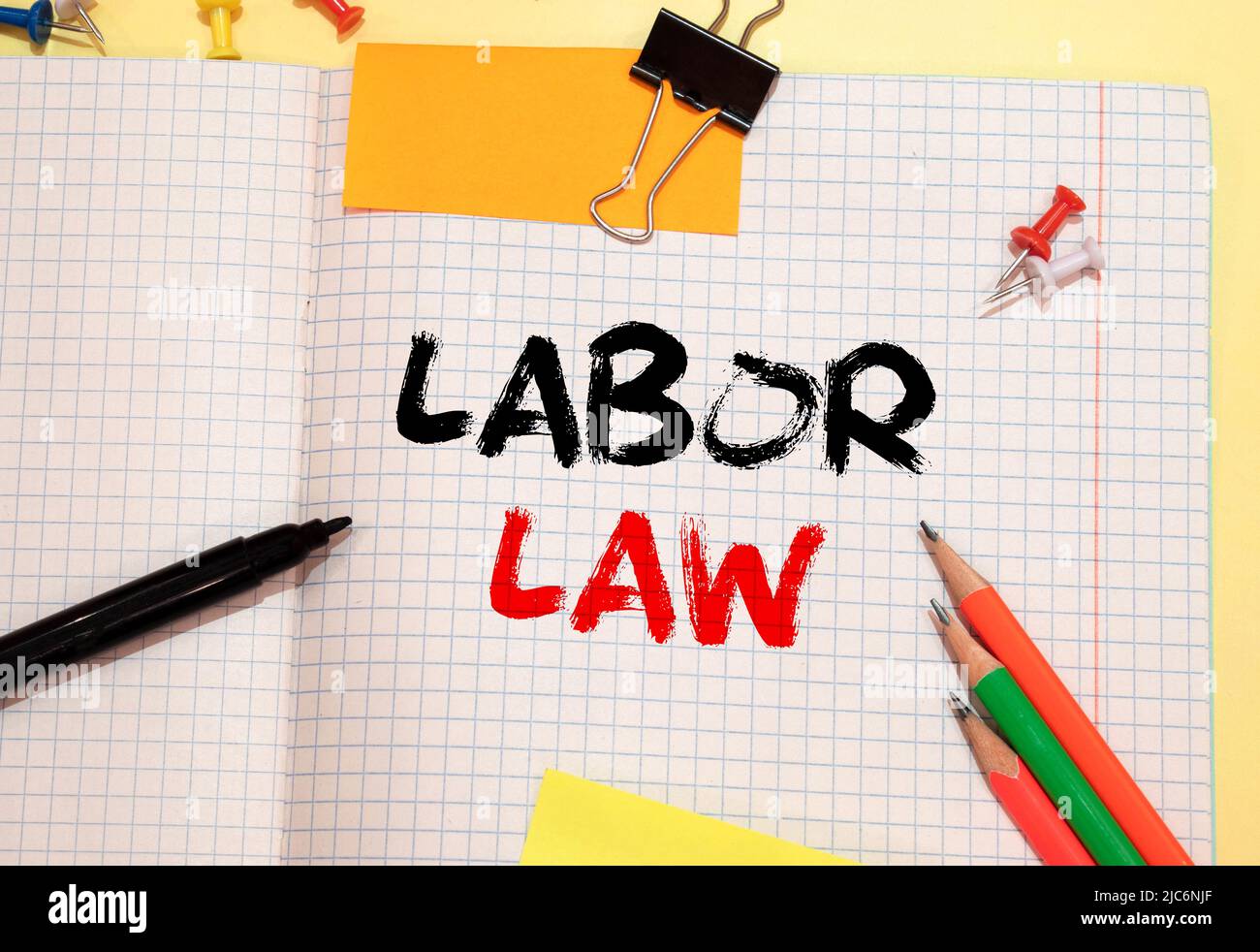Folder with the label Labor Law Stock Photo - Alamy