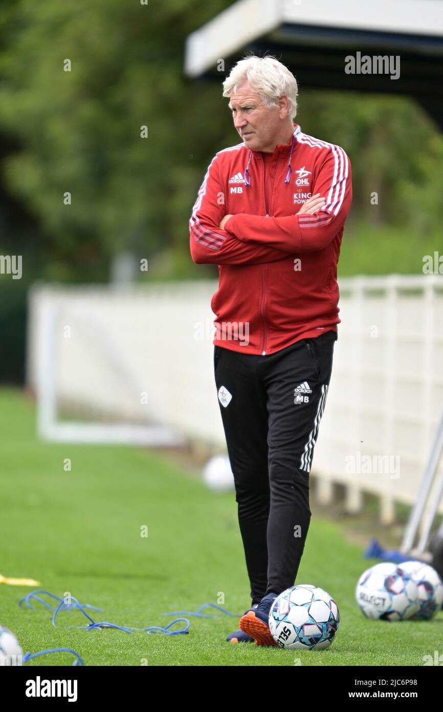 OHL's head coach Marc Brys pictured during the first training session ...