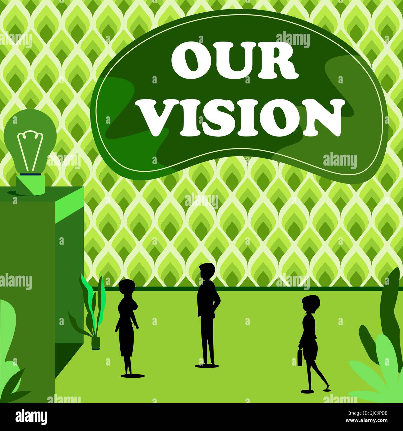 Text showing inspiration Our Vision. Internet Concept plan for next ...