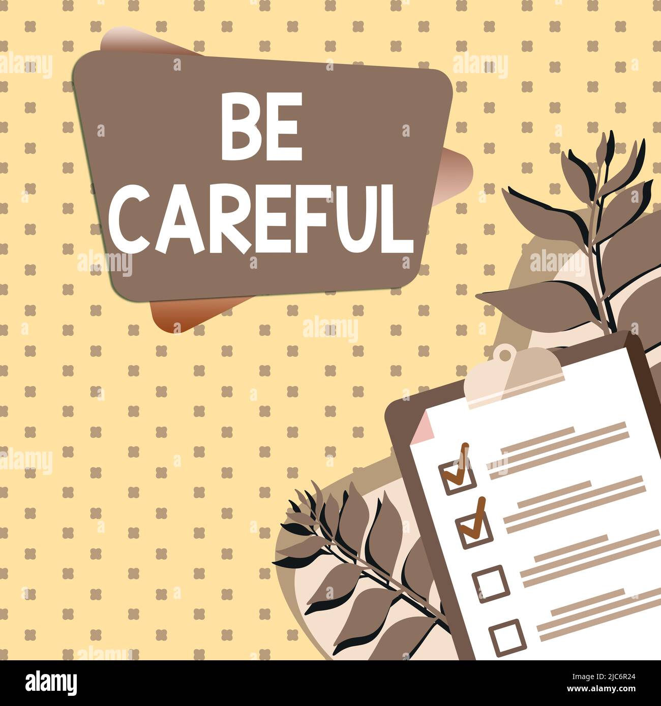 Conceptual caption Be Careful. Concept meaning making sure of avoiding ...