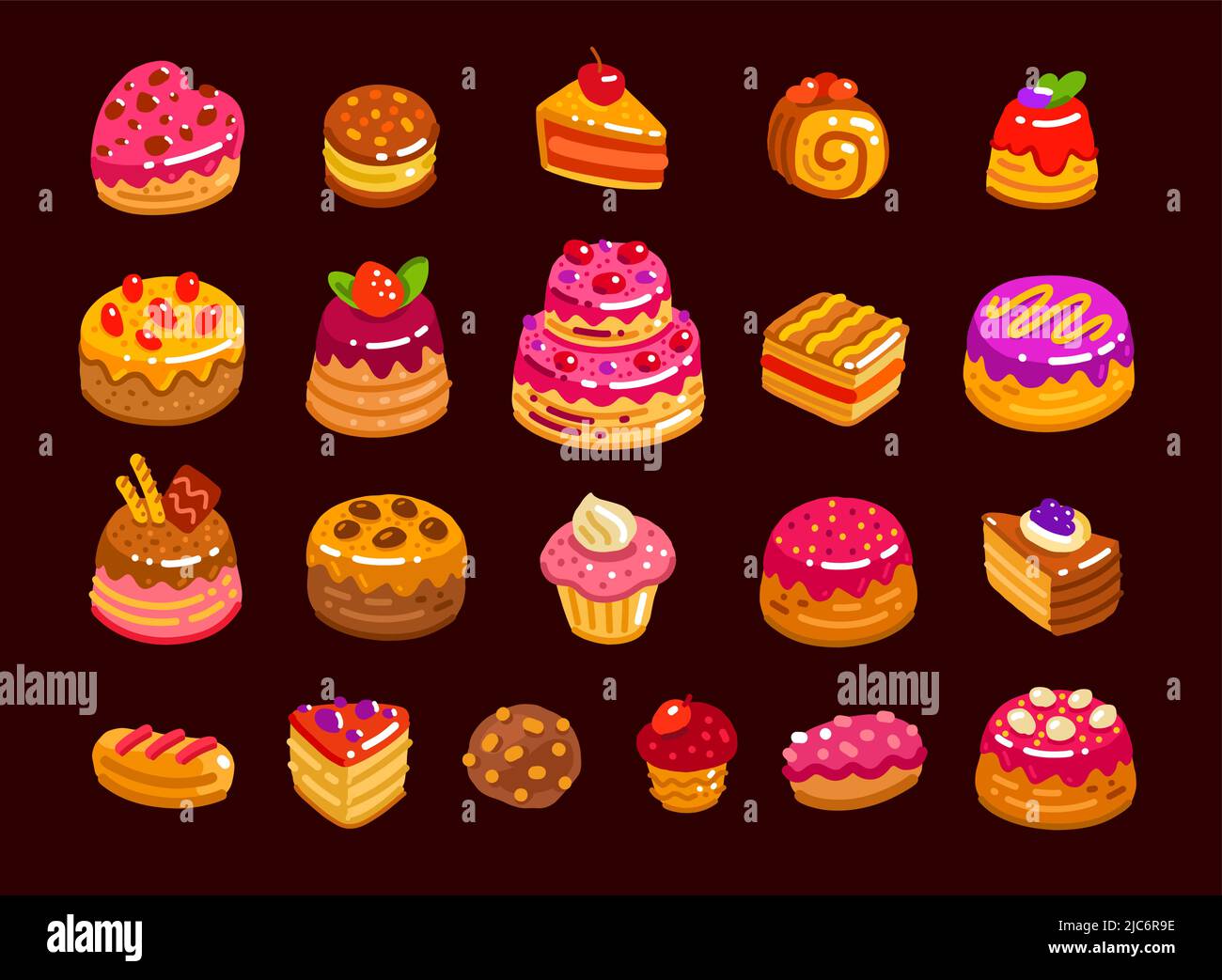 Pastries cartoon hi-res stock photography and images - Alamy