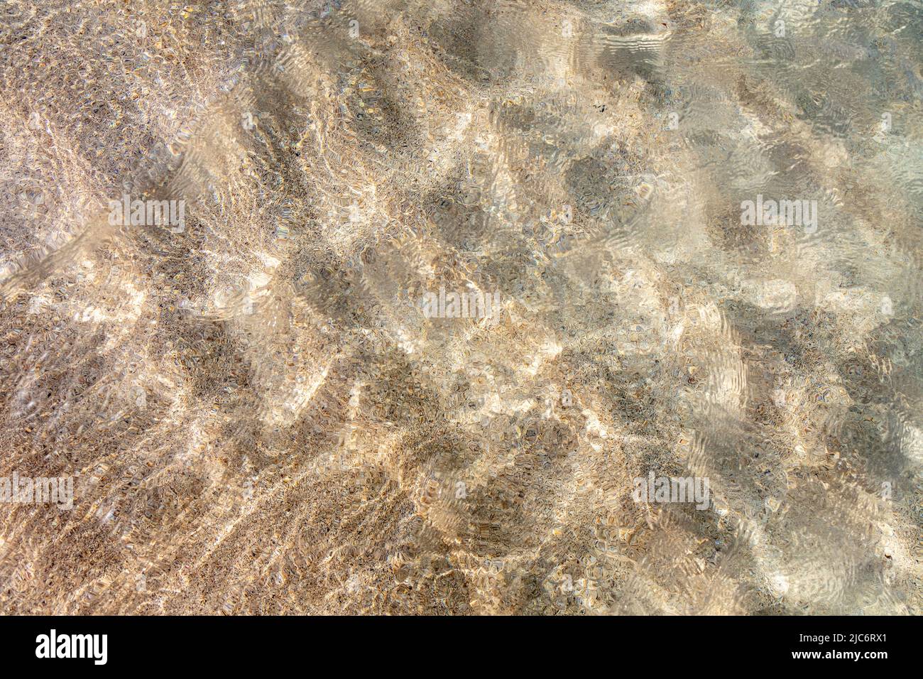 Ocean water texture background. Sandy sea bottom top view, Shallow ...