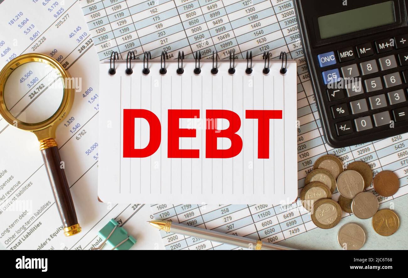 Debt Ratio text on notebook on the diary,business Stock Photo - Alamy