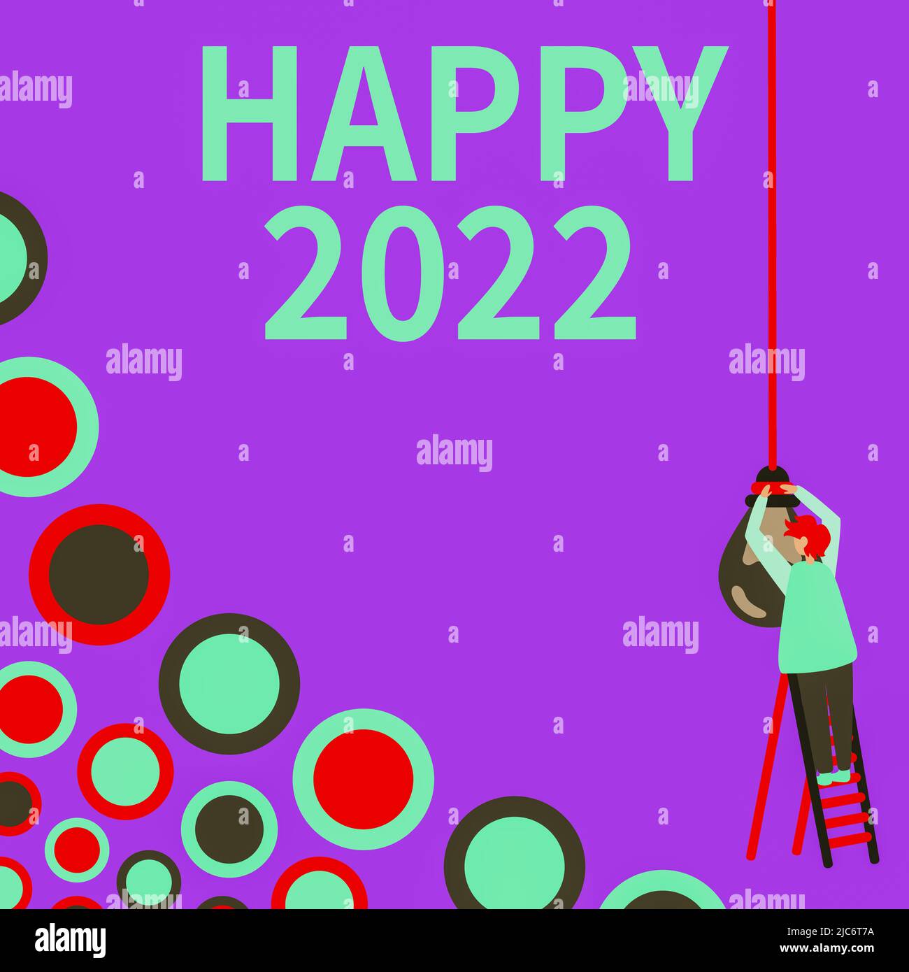 Text sign showing Happy 2022. Internet Concept time or day at which a ... Text sign showing Happy 2022. Internet Concept time or day at which a ...