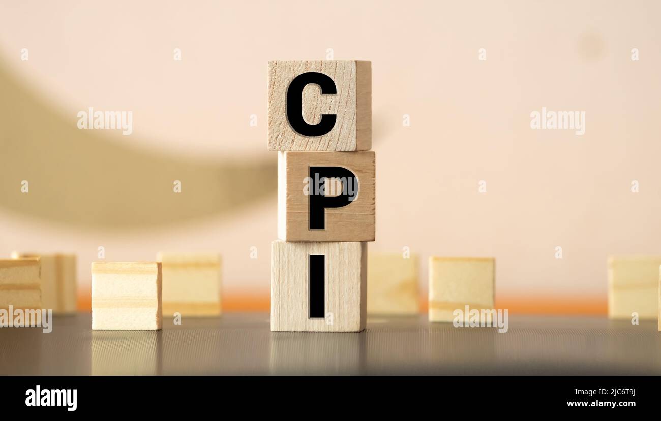 CPI Consumer Price Index word made with wooden blocks concept Stock ...