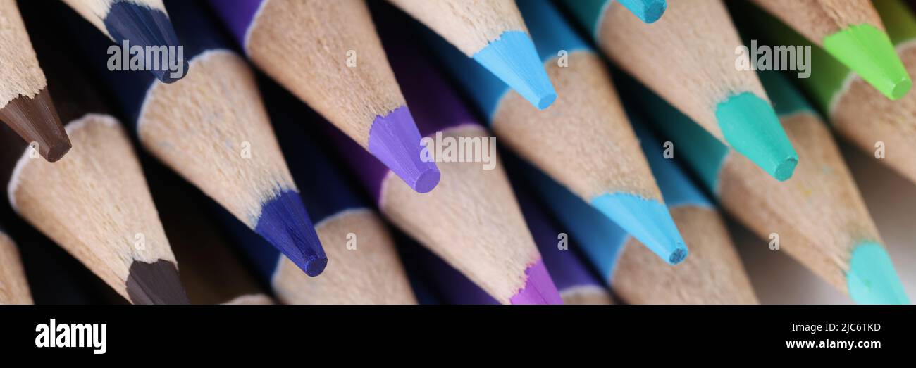 Sharpened pencils for drawing laying on each other forming stack Stock ...