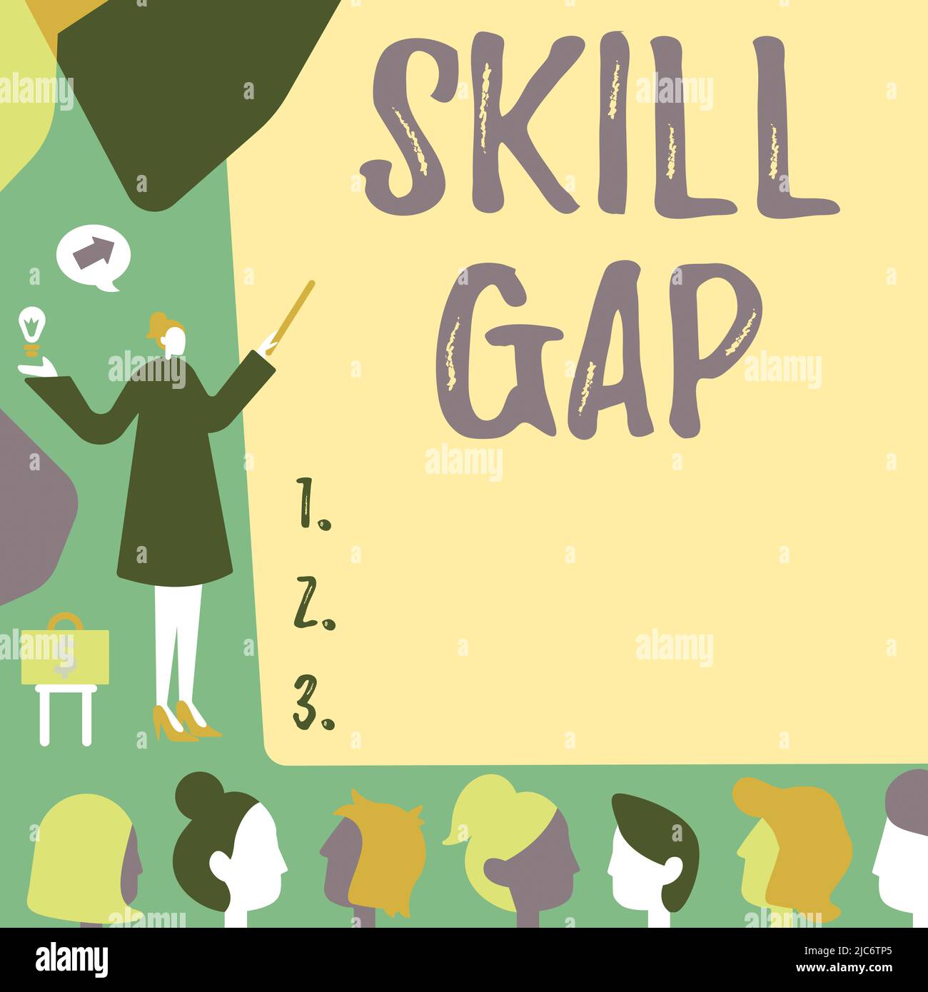 Conceptual display Skill Gap. Business concept Refering to a person s ...