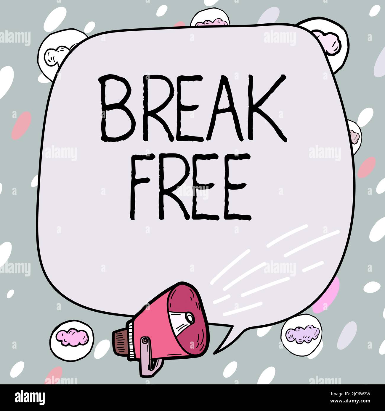 Text sign showing Break Free. Concept meaning another way of saying ...
