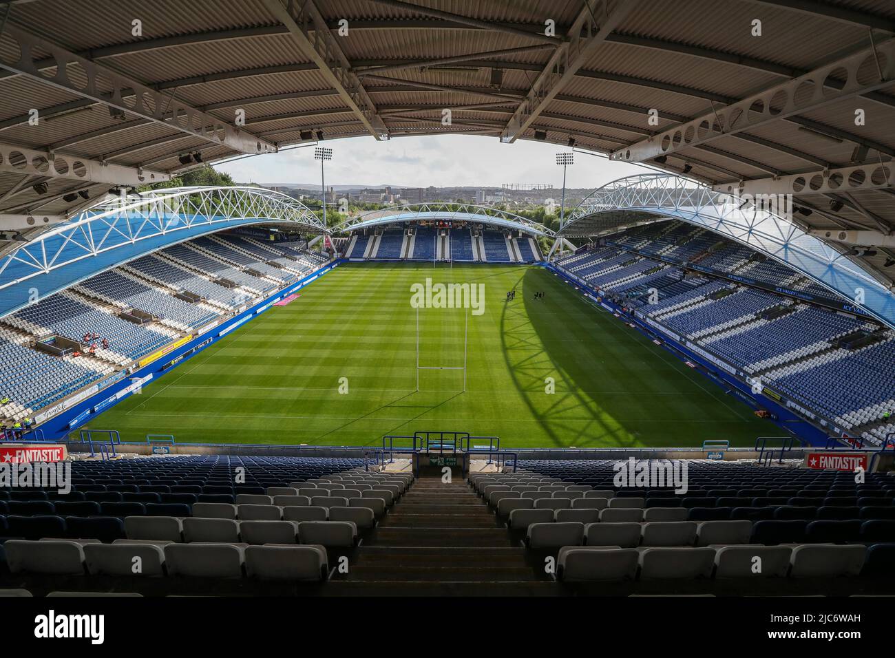 General view inside The John Smith's Stadium ahead of tonight's game ...