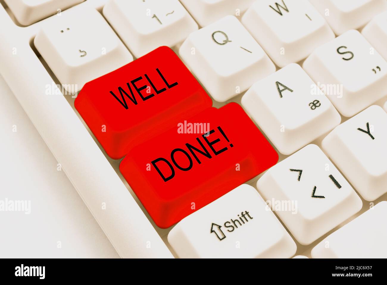 Text sign showing Well Done. Concept meaning telling person that he ...